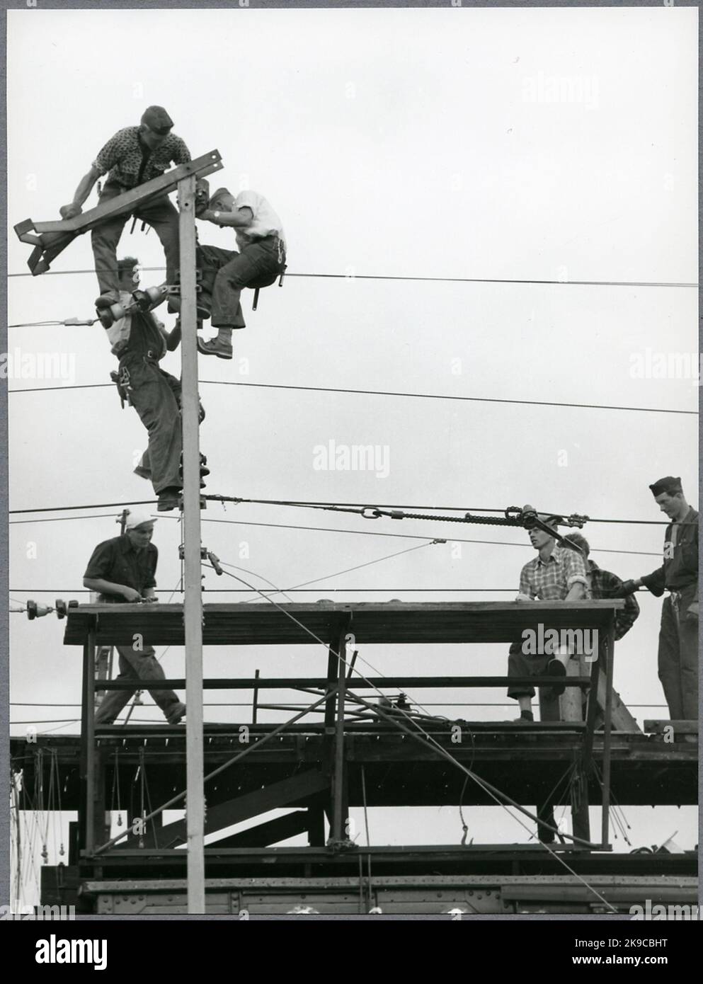Assembly of contact line Stock Photo - Alamy