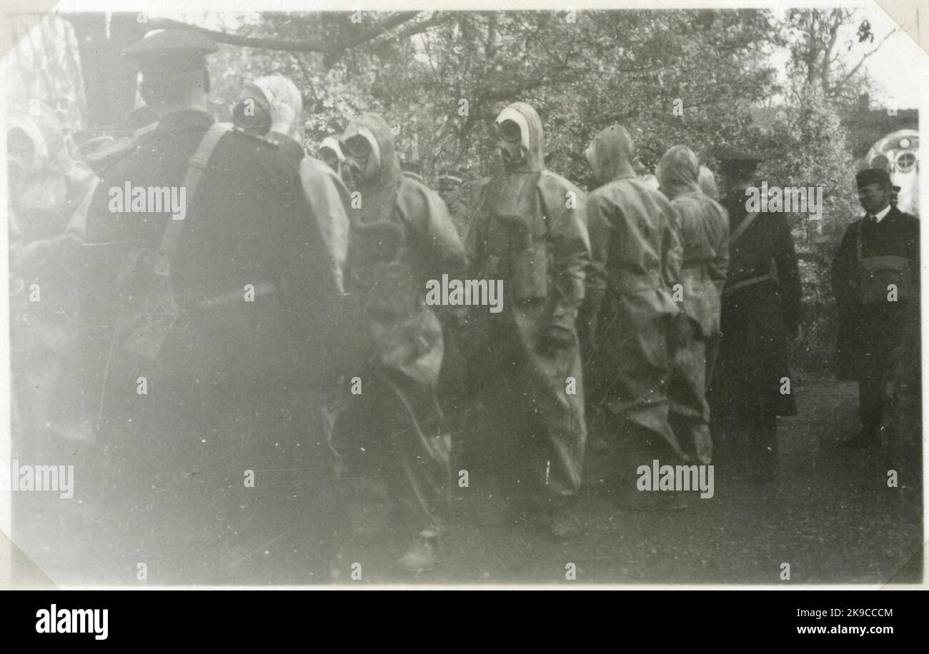 Military exercise. In gas protection clothing Stock Photo - Alamy