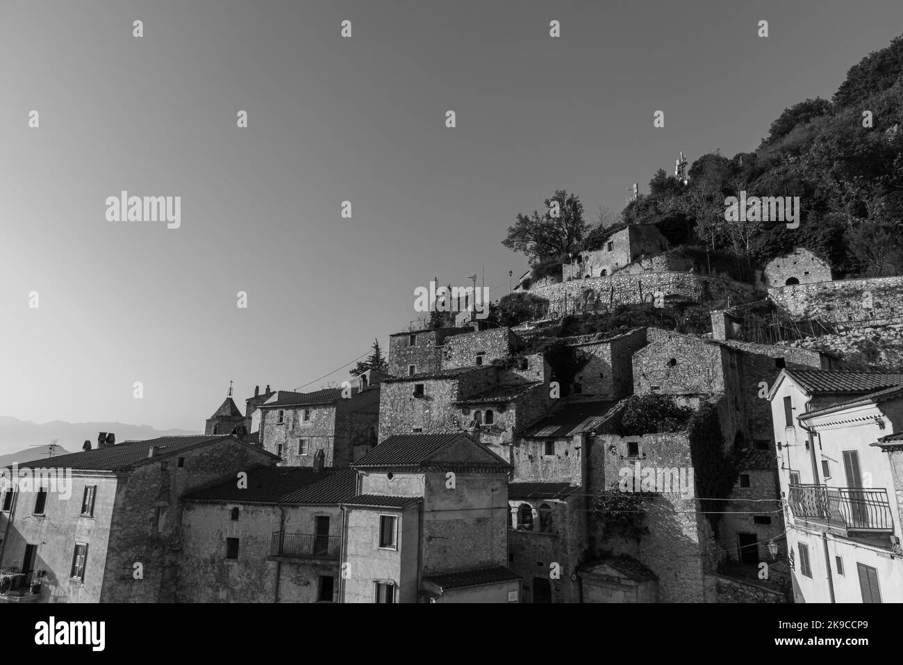 Pesche, village in the province of Isernia, in Molise, perched along ...