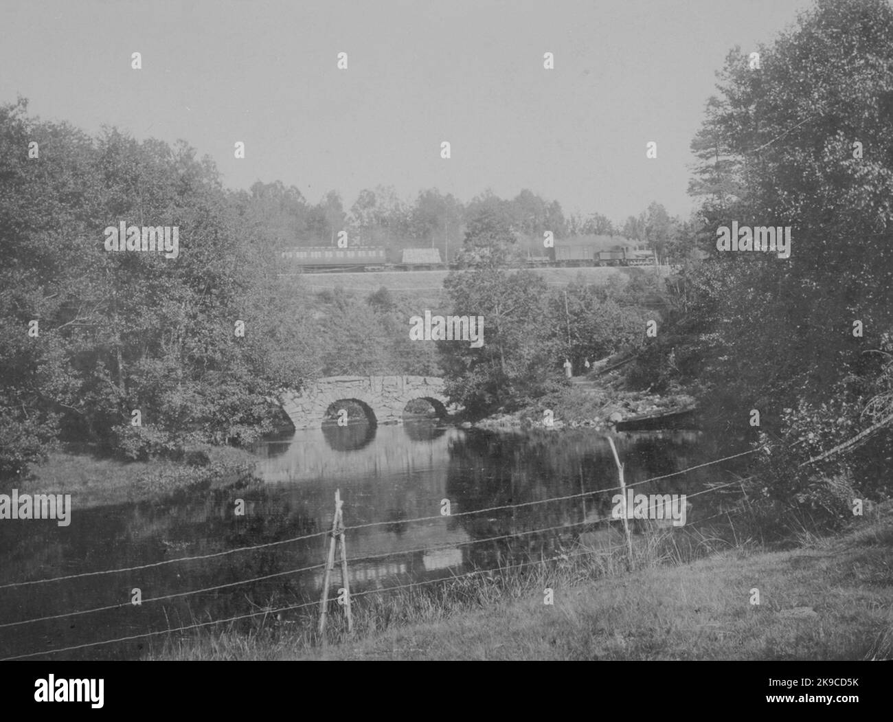 Sölvesborg - Olofström - Älmhults Railway, soe. Train on the line about ...