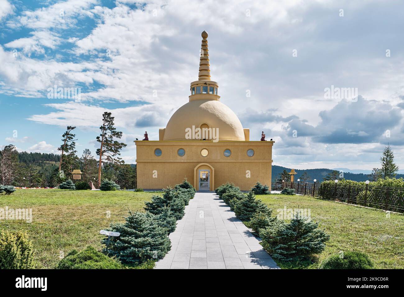 Golden Stupa, Buddhist datsan Rinpoche Bagsha, Ulan-Ude, Buryatia ...