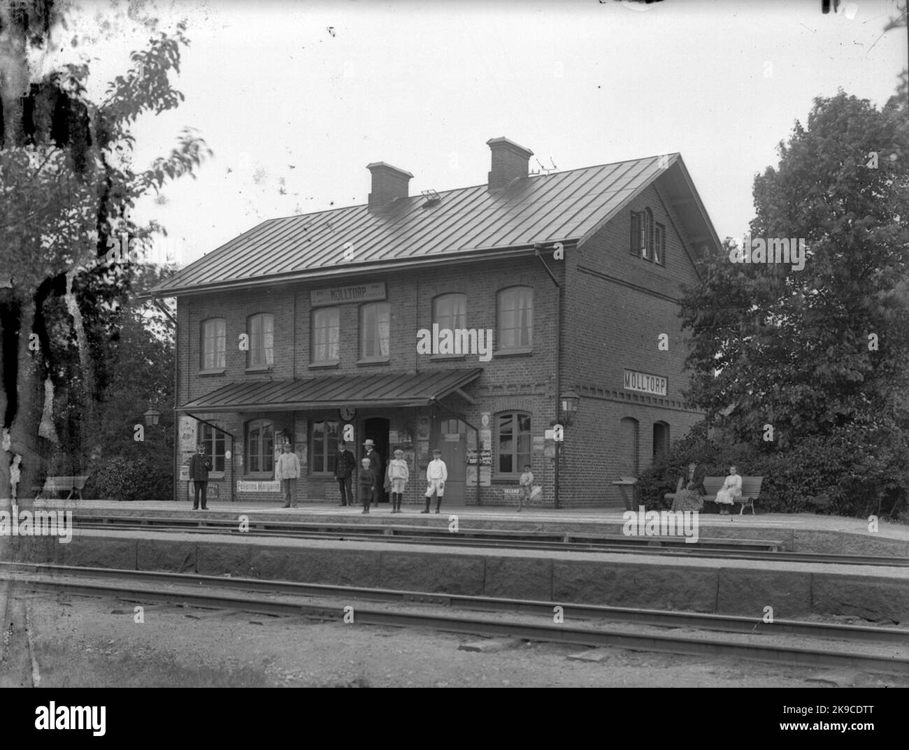 The station was inaugurated in 1876. Two -storey station building Stock ...