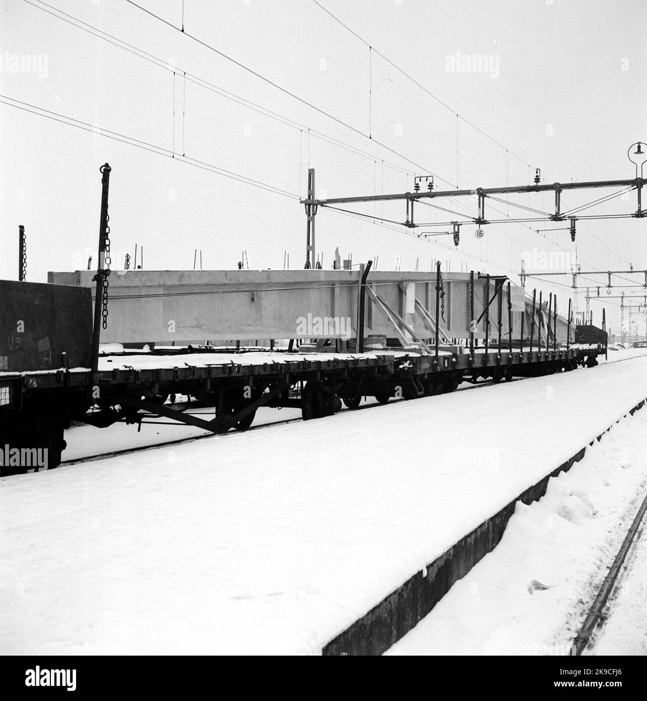 Transport of concrete beam from string concrete in Veddige Stock Photo ...