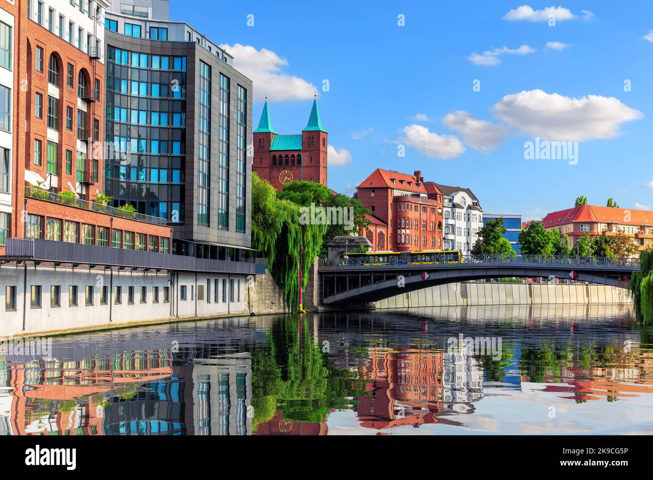 Beautiful classic architecture of the central Berlin by the bridge over ...