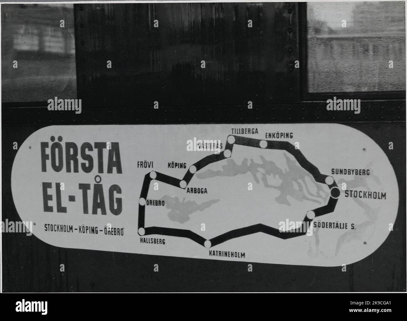 Sign on the inauguration train Stock Photo - Alamy