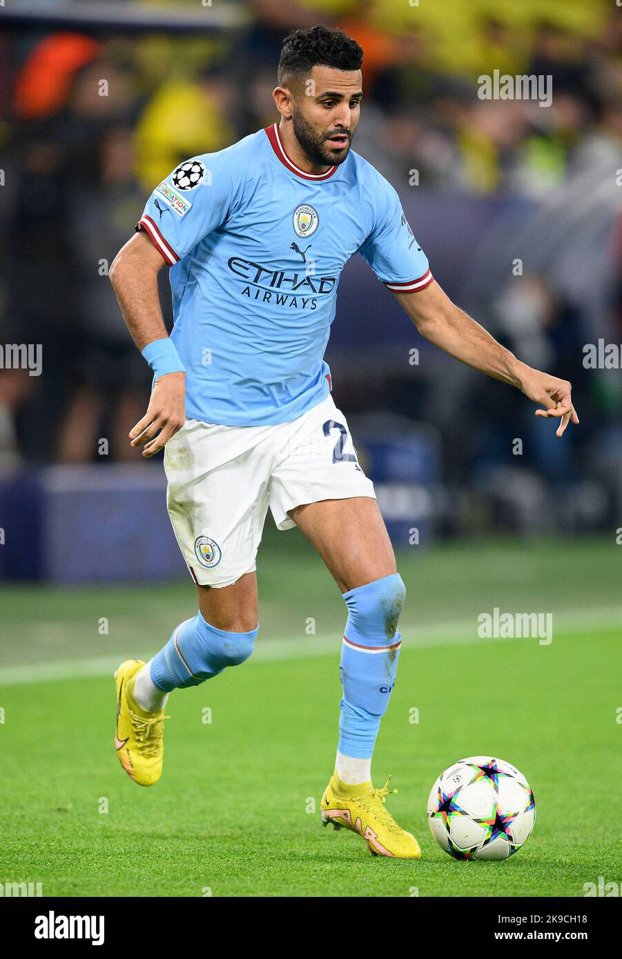 Riyad MAHREZ (ManCity) action football Champions League, preliminary ...
