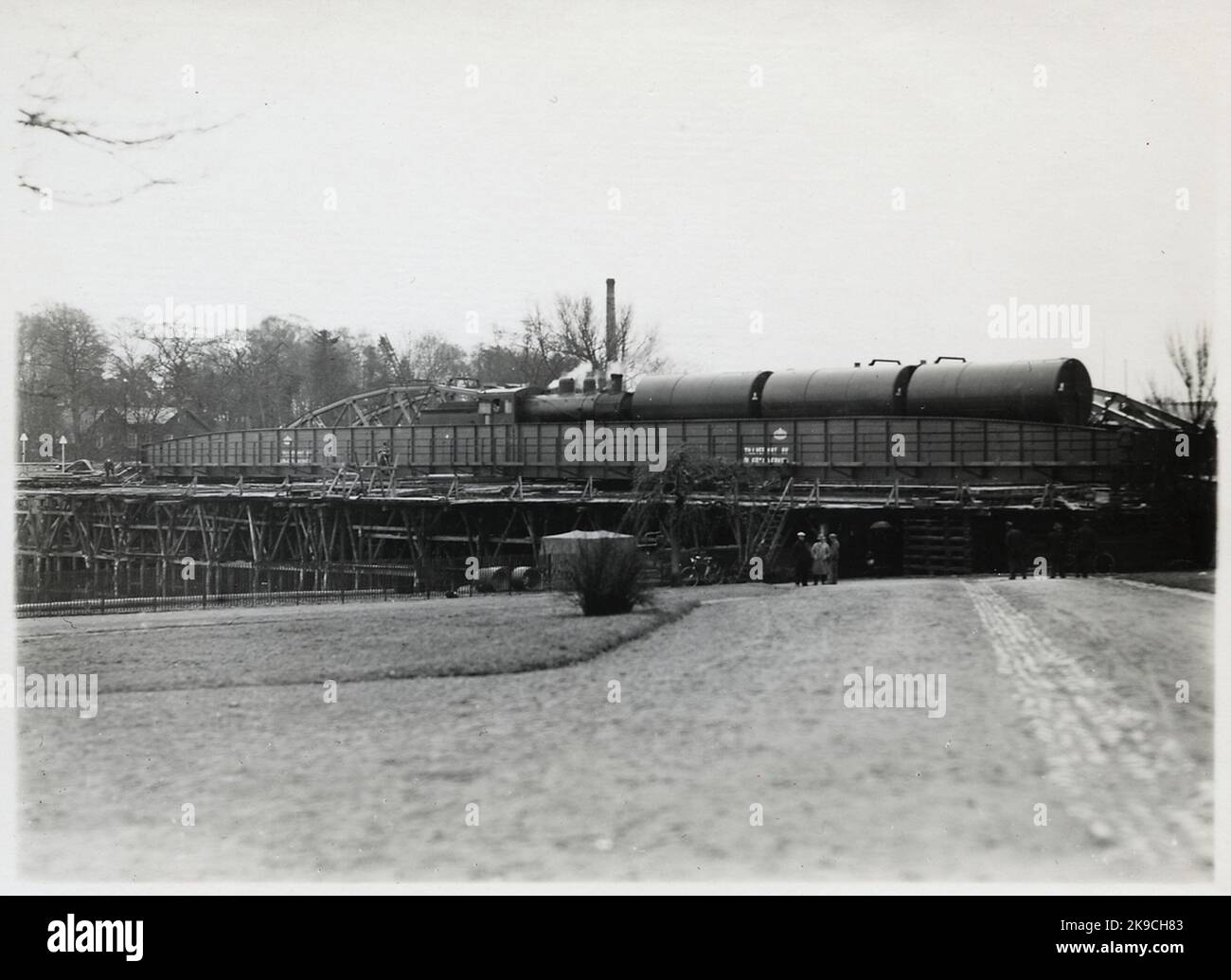 Sample load of the new railway bridge over Ätran Stock Photo - Alamy