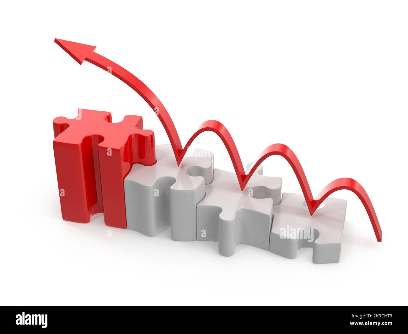 Puzzle Chart Concept , This is a 3d rendered computer generated image ...