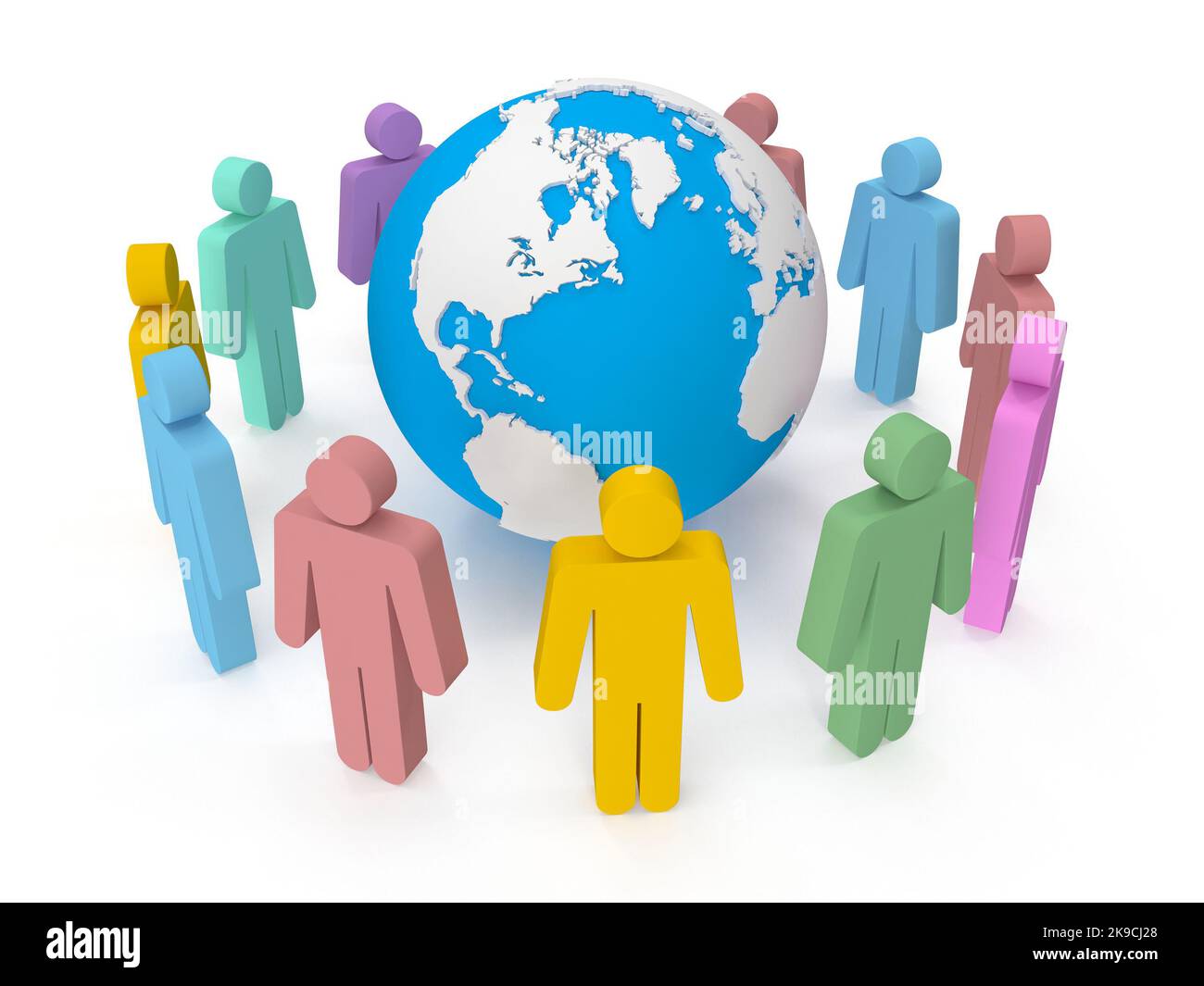 People Worldwide Connections , This is a 3d rendered computer generated ...