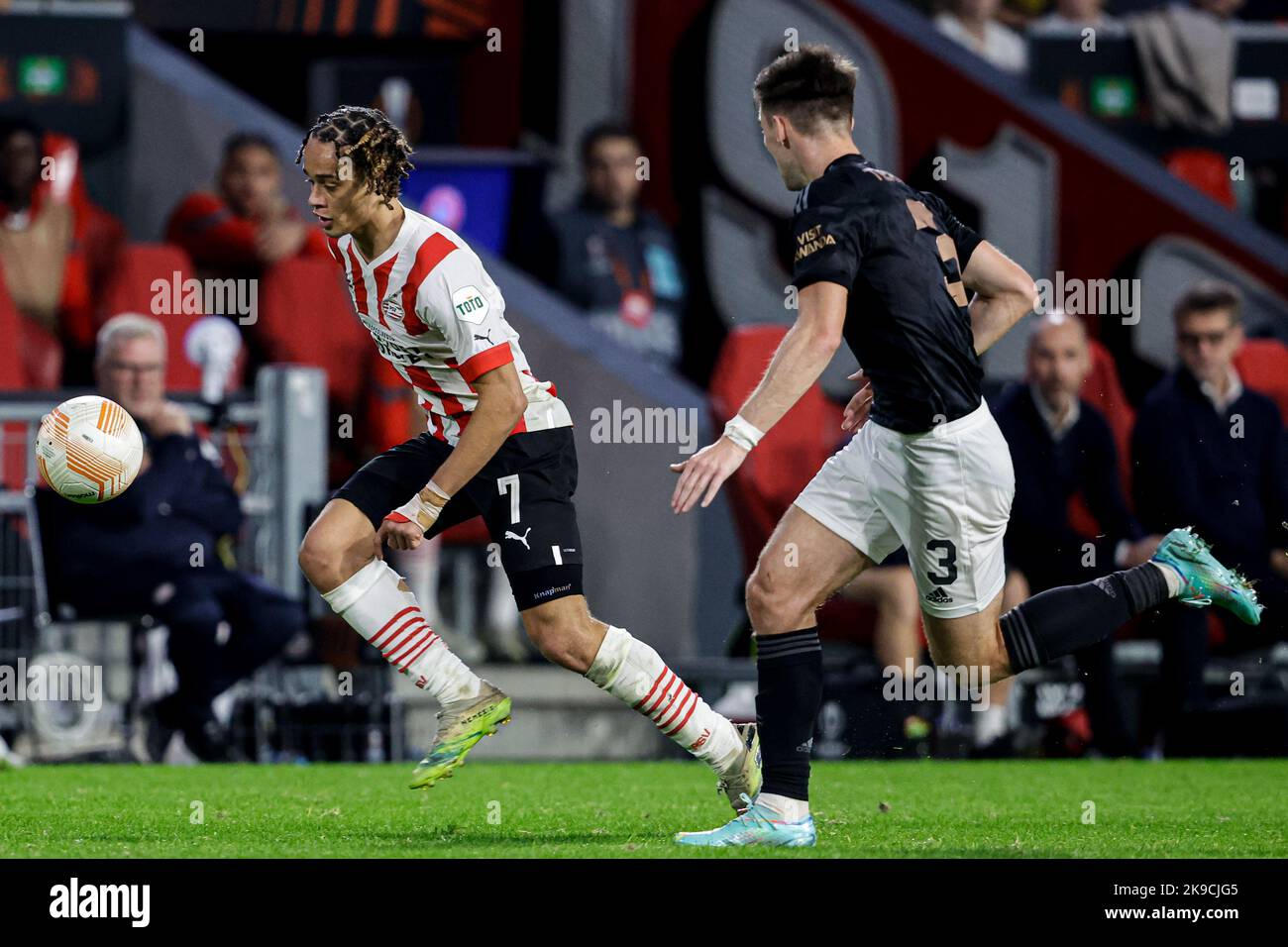 Eindhoven, Netherlands. 27th Oct, 2022. Xavi Simons of PSV Eindhoven ...