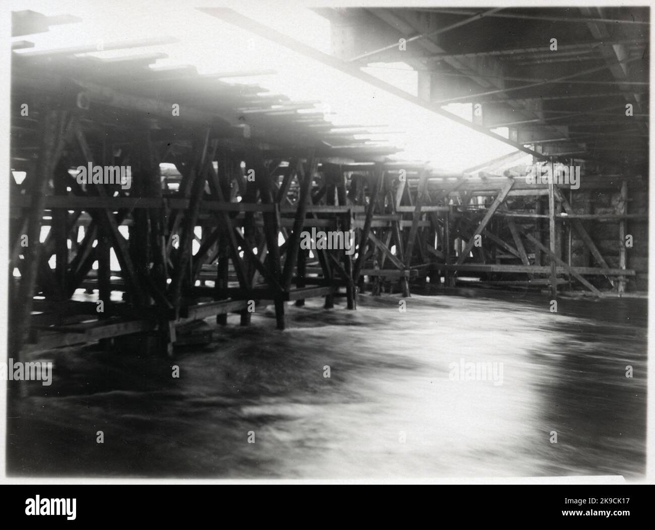 Bridge construction over Ätran Stock Photo - Alamy