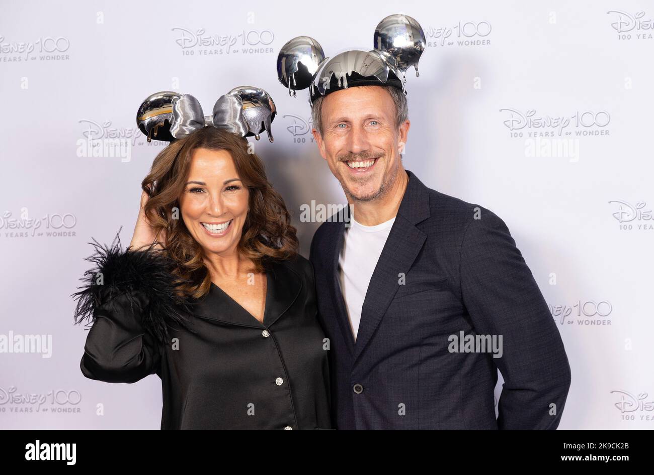 EDITORIAL USE ONLY Andrea McLean and Nick Feeney at D100 Debut, an ...