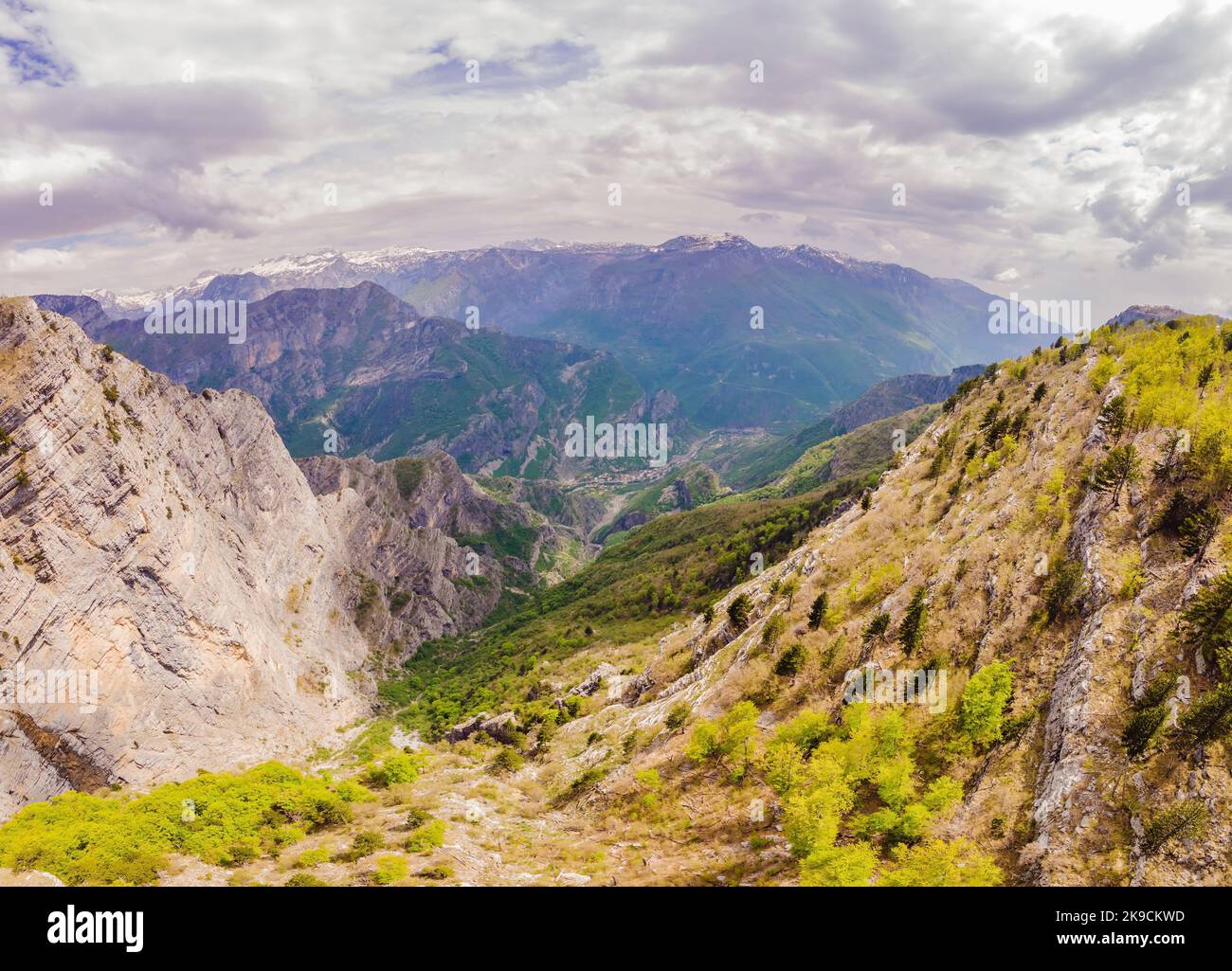 Breathtaking panoramic view of the Grlo Sokolovo gorge in Montenegro ...