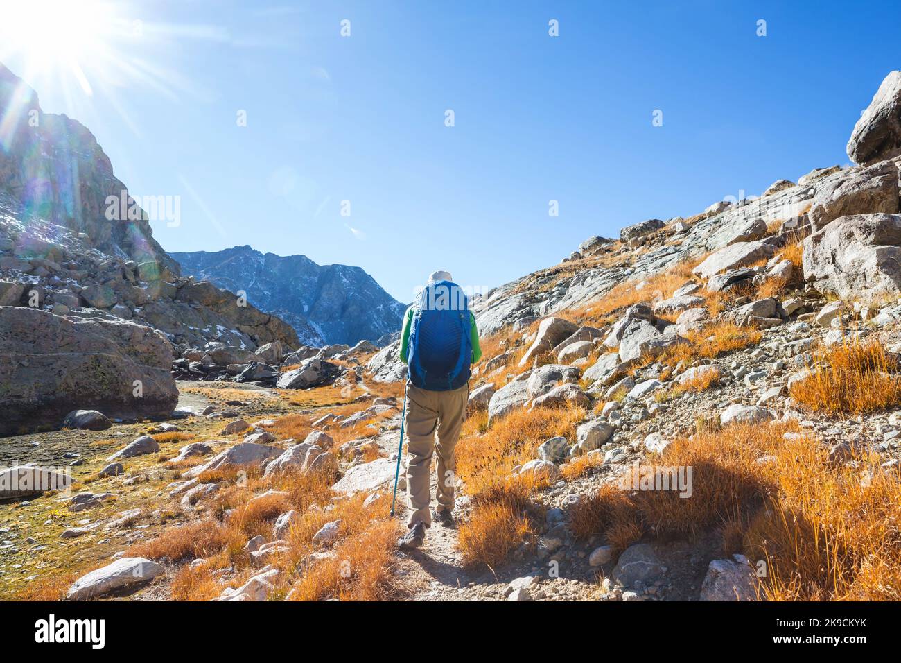 Hike in the autumn mountains. Fall season theme Stock Photo - Alamy