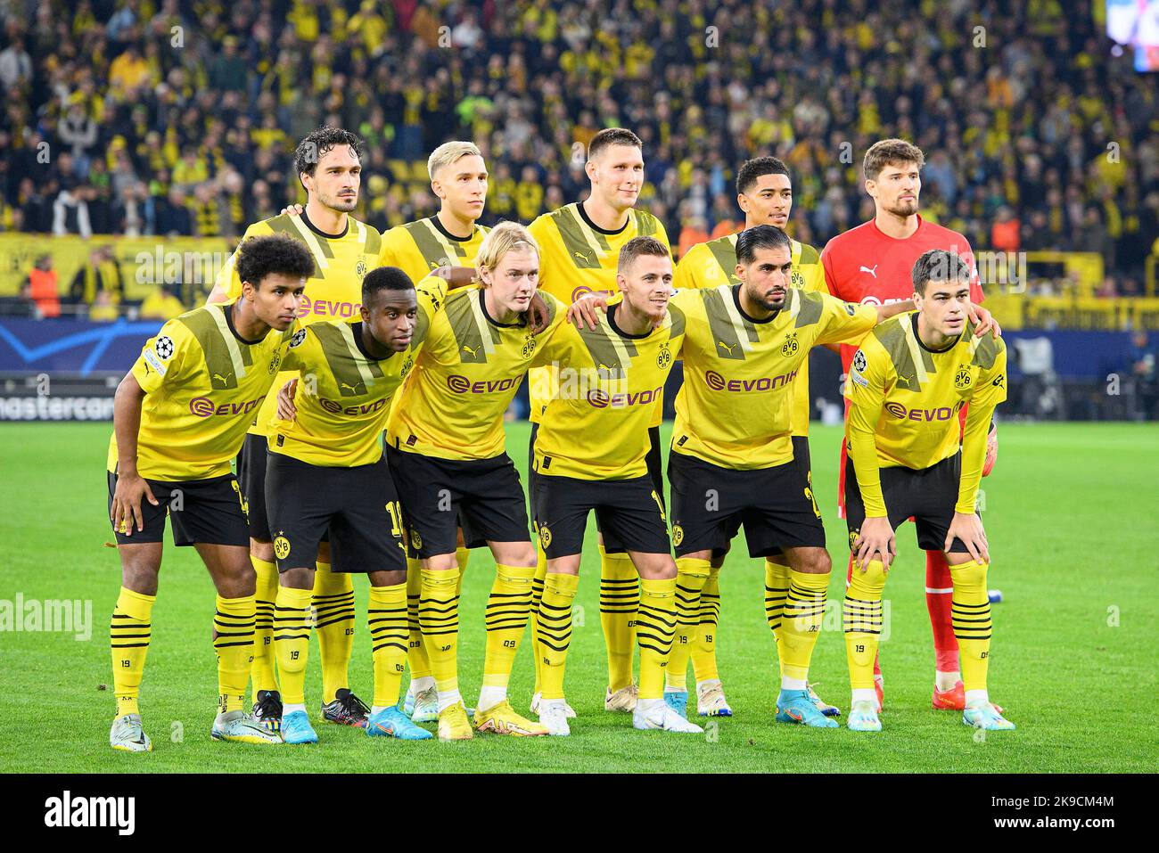 Team DO, back left to right Mats HUMMELS (DO), Nico SCHLOTTERBECK (DO), Niklas SUELE (Sule)(DO ...