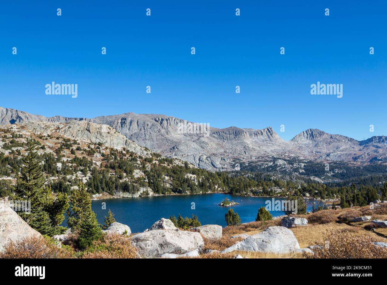 Hike in Wind River Range in Wyoming, USA. Summer season Stock Photo - Alamy