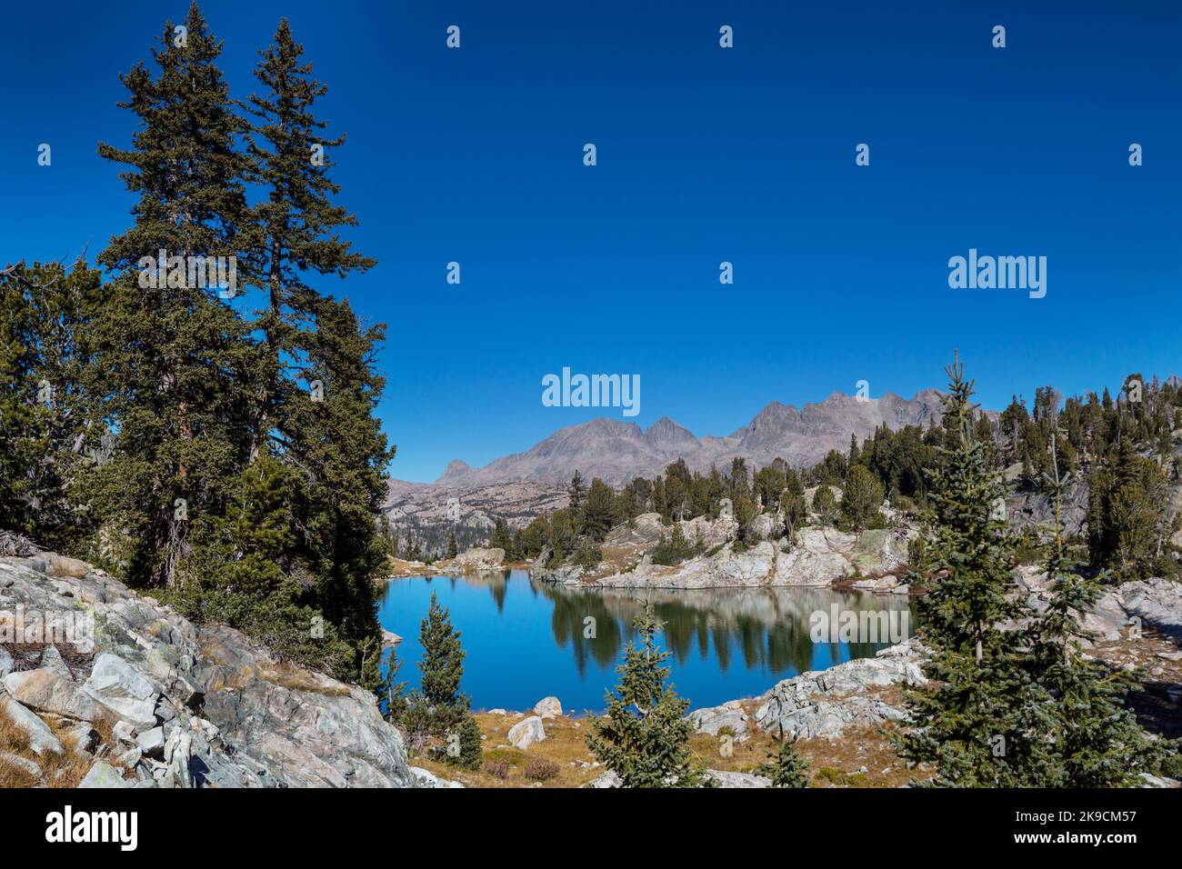 Hike in Wind River Range in Wyoming, USA. Summer season Stock Photo - Alamy