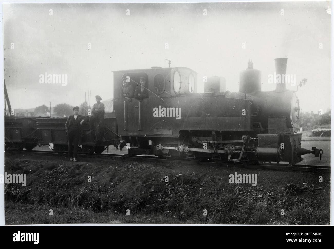 Morgårdshammar-Nyberget railway, locomotive and freight wagons Stock ...