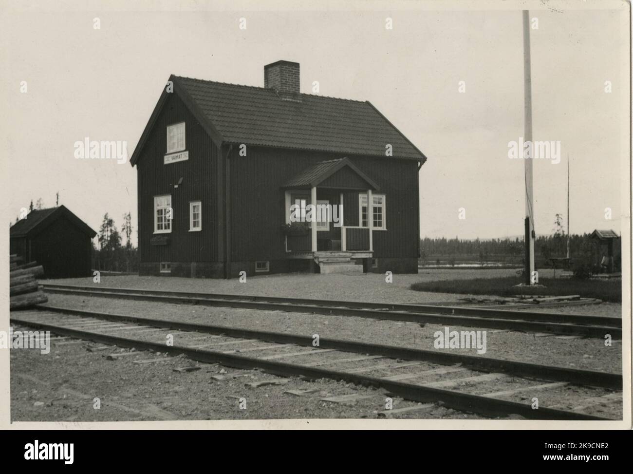 The station in Vaimat. Stop 1940, closed in 1960 Stock Photo - Alamy