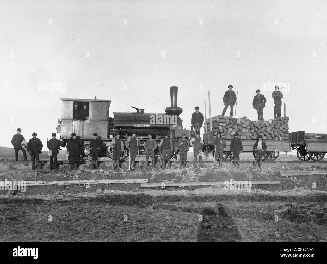 State Railways, SJ Lok 21 "Jemtland" at the construction of the ...