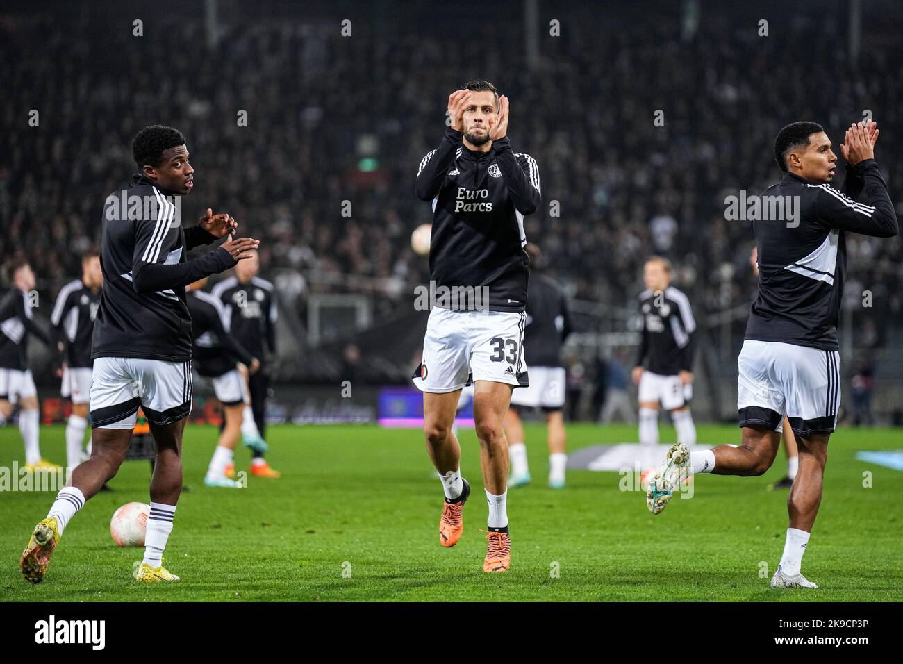 Graz - David Hancko of Feyenoord during the match between SK Sturm Graz ...