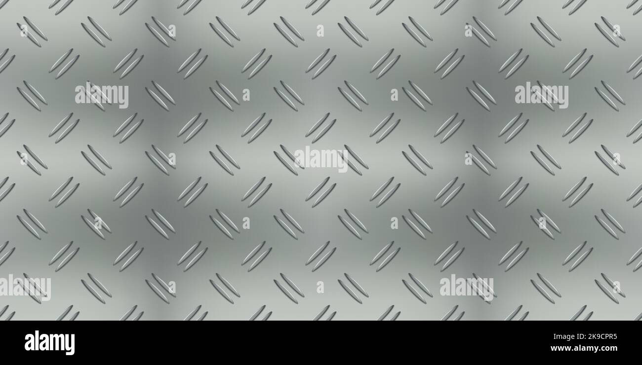 Aluminum diamondplate industry realistic grey seamless pattern Stock ...