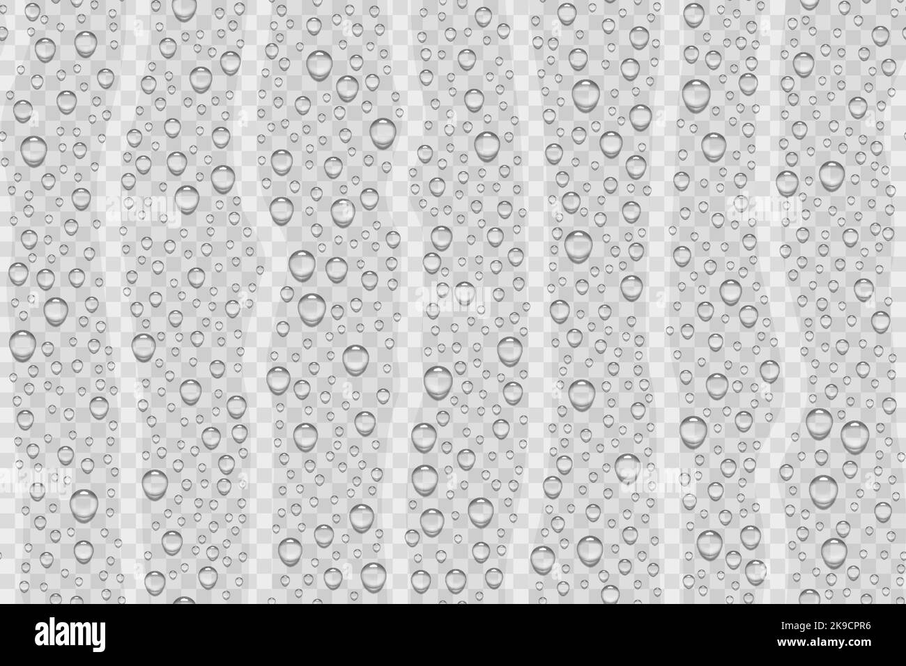 Realistic water drop pattern on transparent background Stock Vector ...