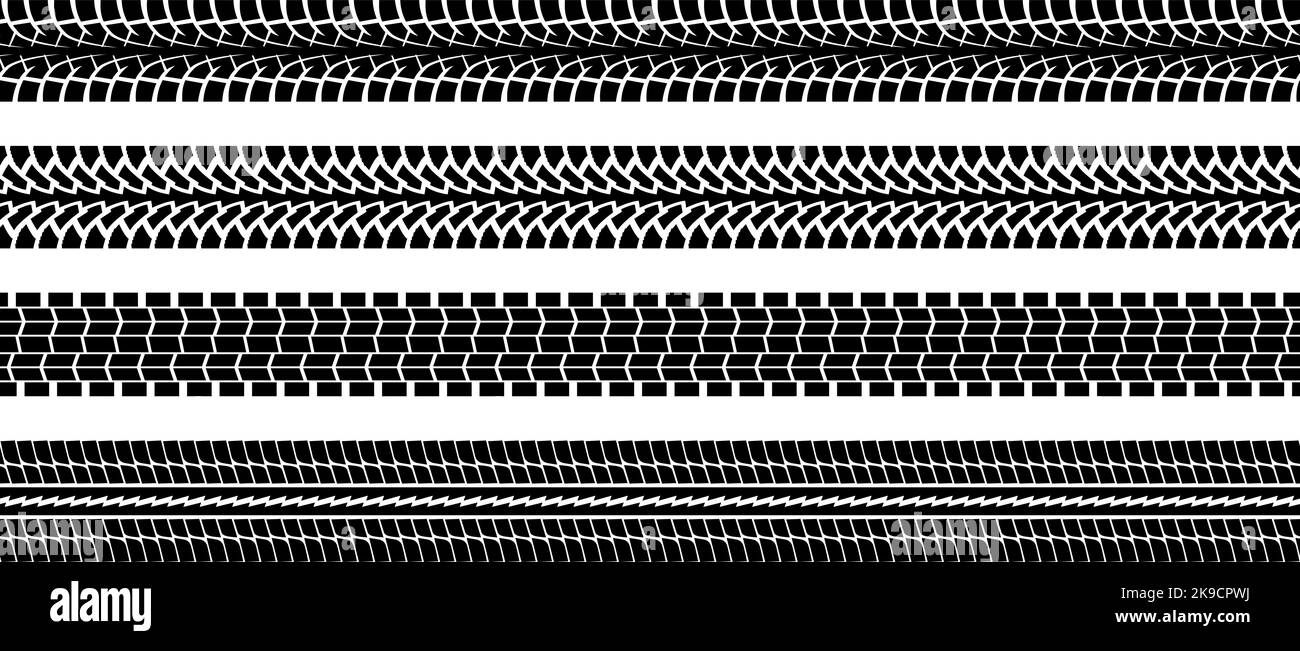 Tire tread print or car track set isolated on white background Stock Vector Image & Art - Alamy