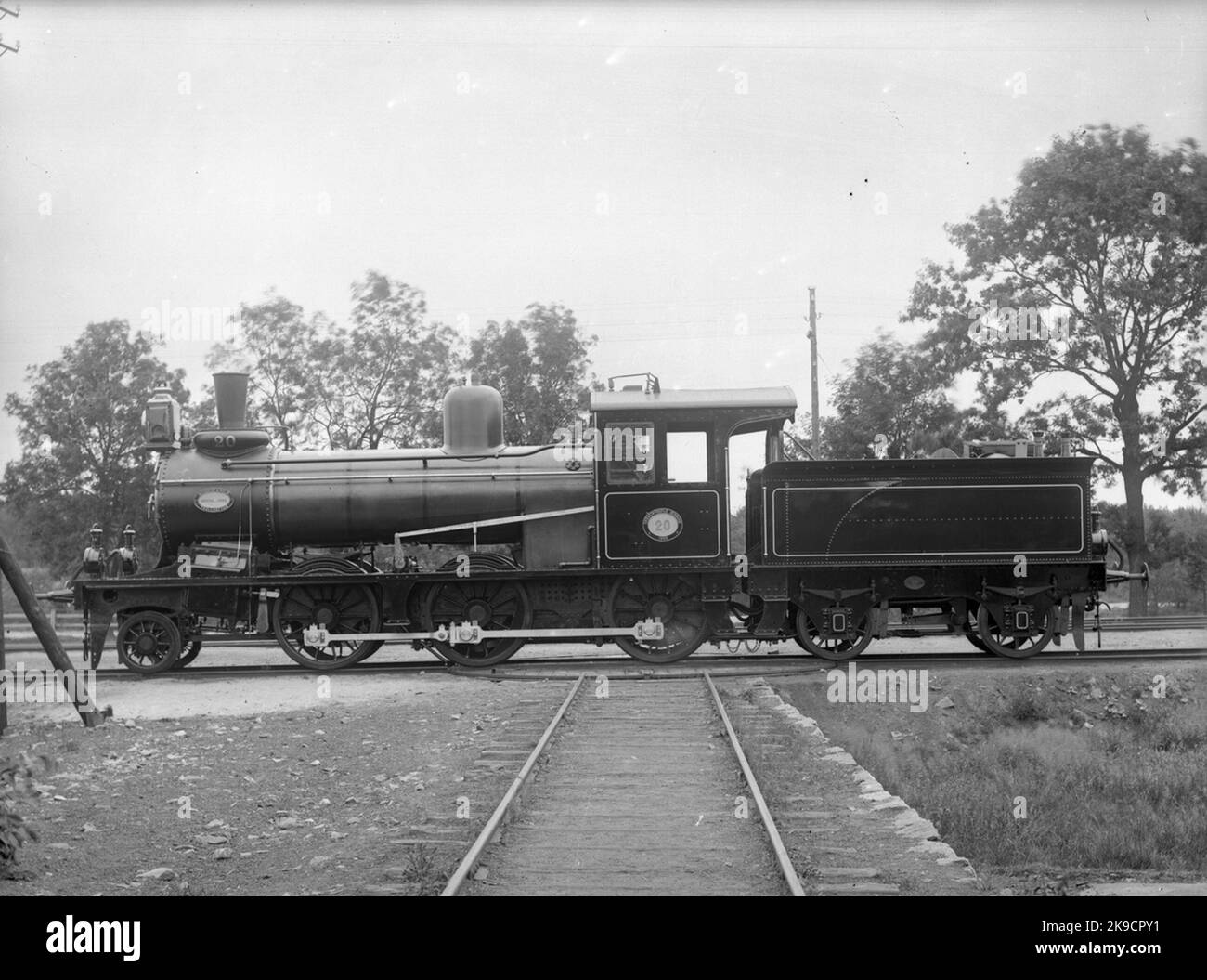 UGJ H 20. Steam locomotive on the turntable. The locomotive was ...