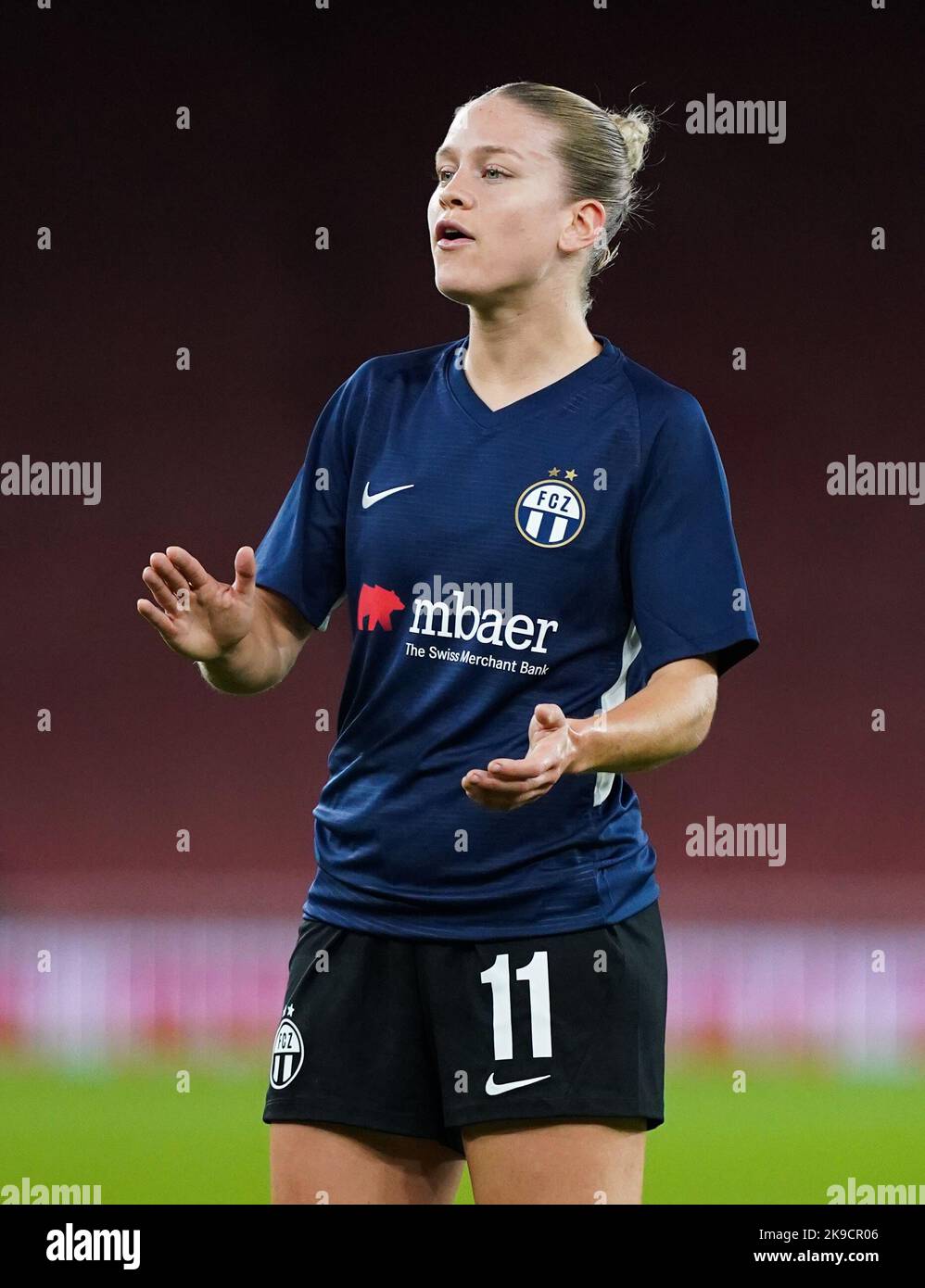 Zurich's Nadine Riesen during the UEFA Women's Champions League Group C ...