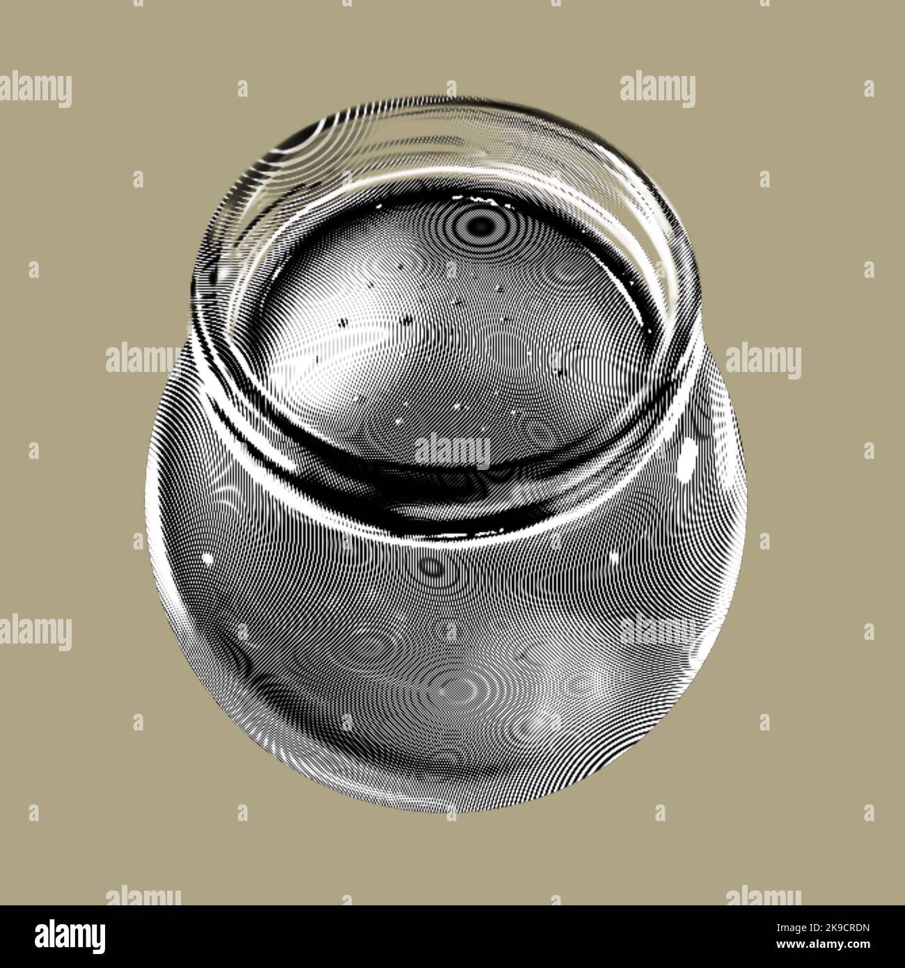 graphic engraving jar with honey. Realistic illustration of a honey can ...