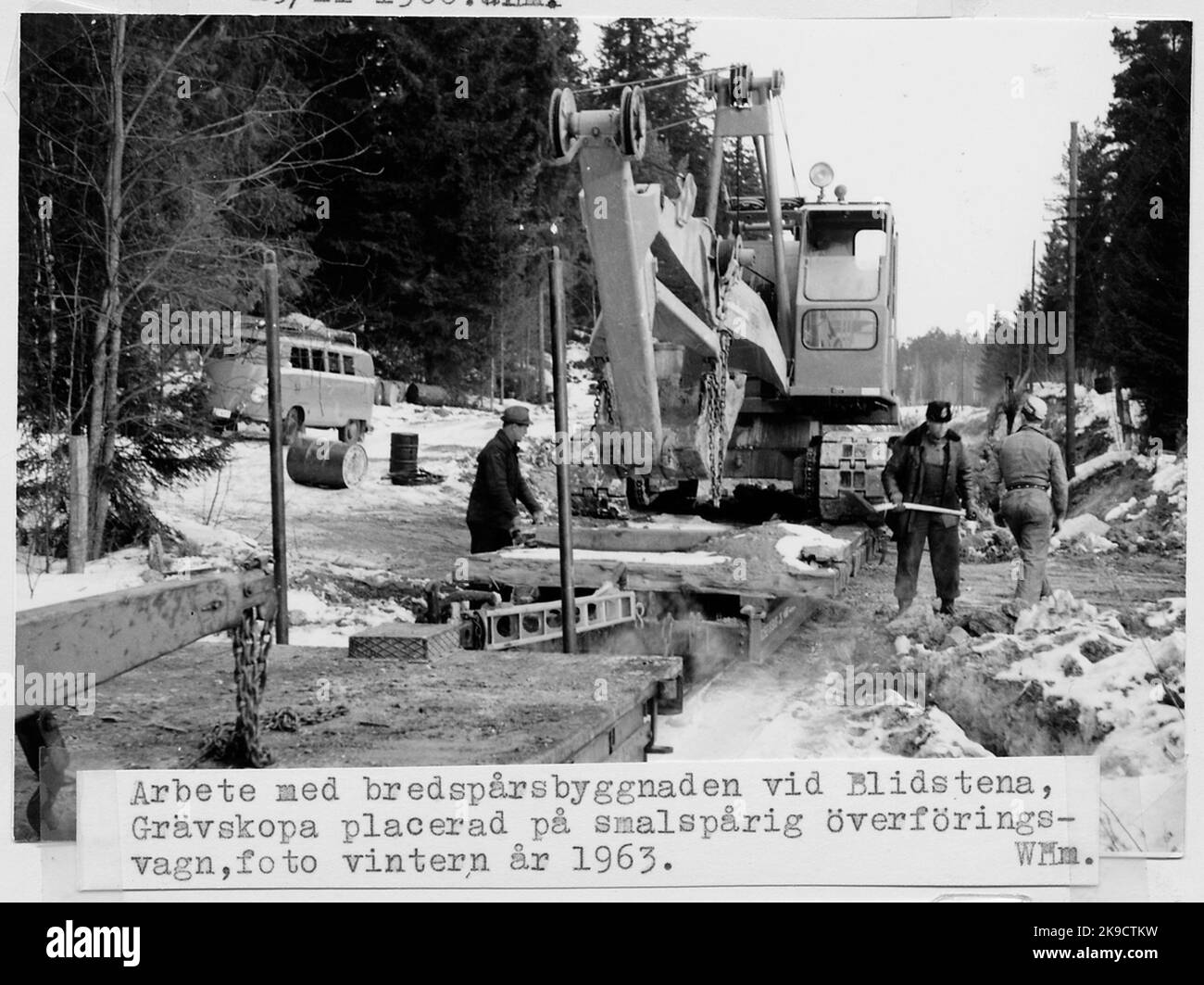 Railway widening to normal tracks at Blidstena on the line between ...