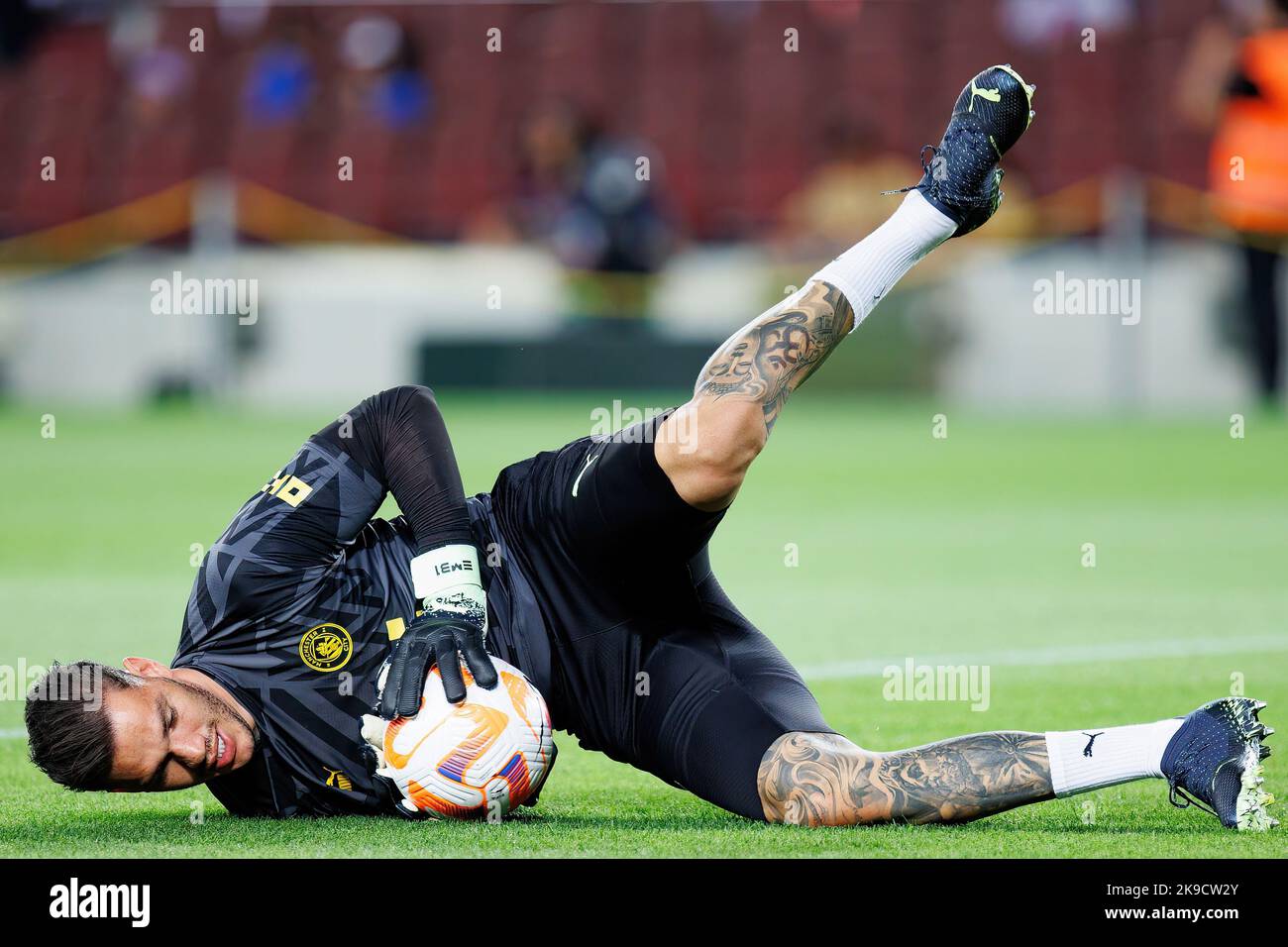 BARCELONA - AUG 24: Ederson in action during the friendly match between ...