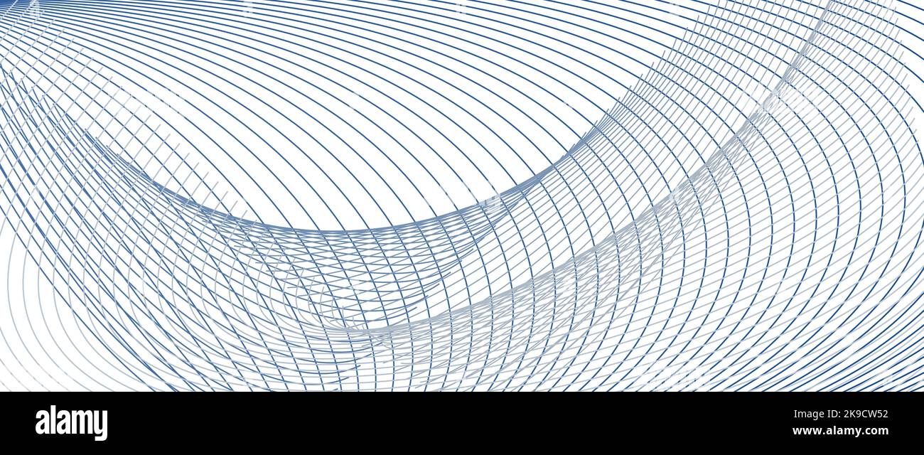 Blue, gray net pattern. Abstract line art design, industrial background ...