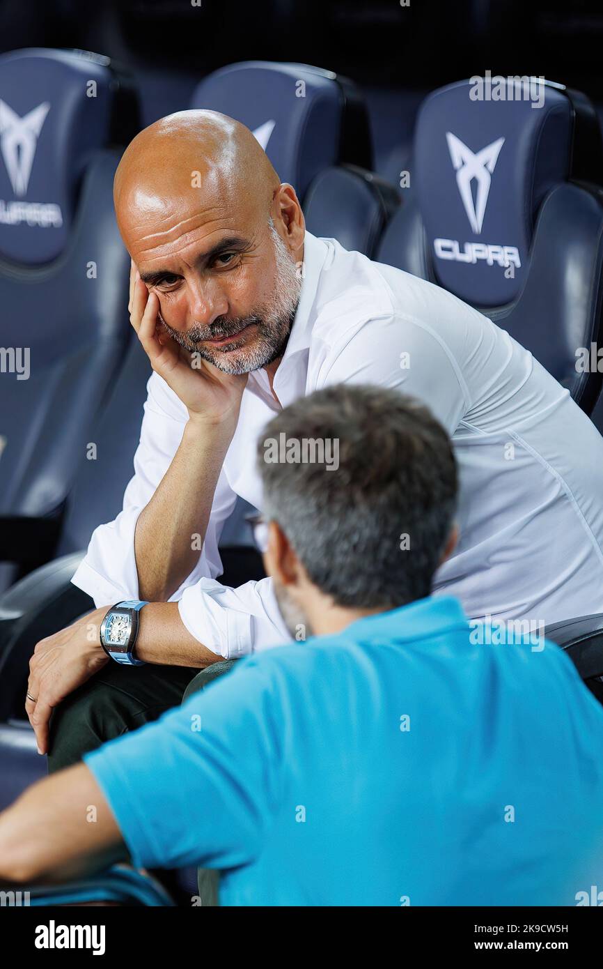 BARCELONA - AUG 24: Josep Pep Guardiola in action during the friendly ...