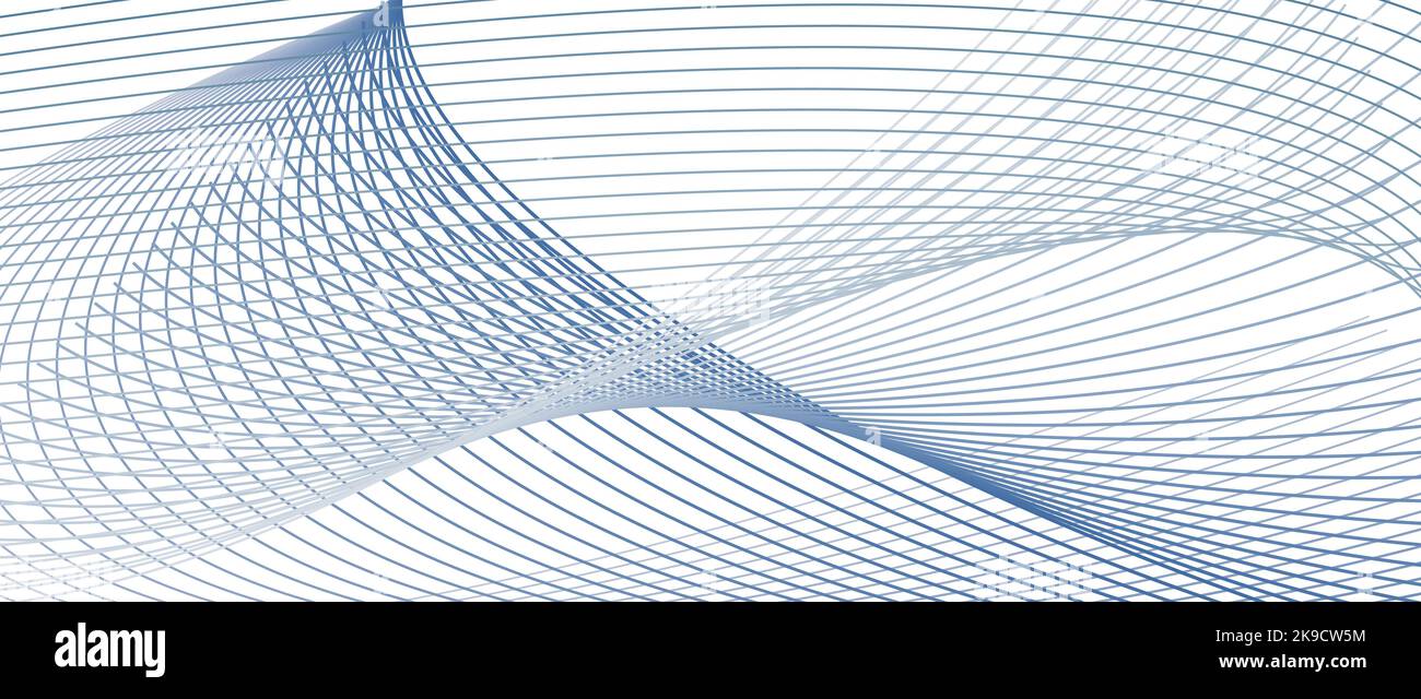 Navy blue, gray wavy thin lines in industrial style. Technology design ...