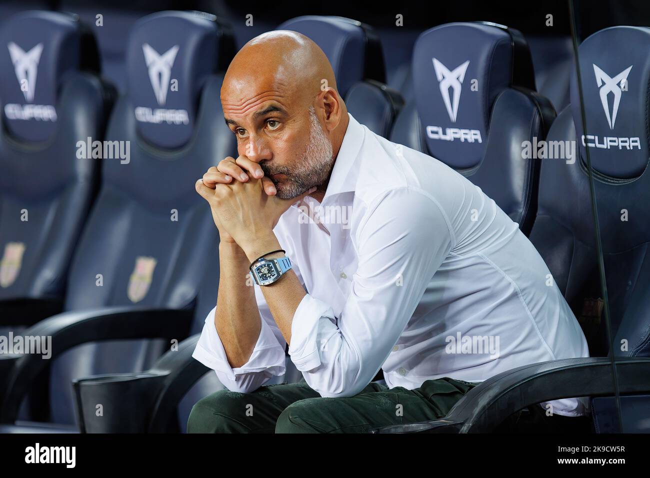 BARCELONA - AUG 24: Josep Pep Guardiola in action during the friendly ...