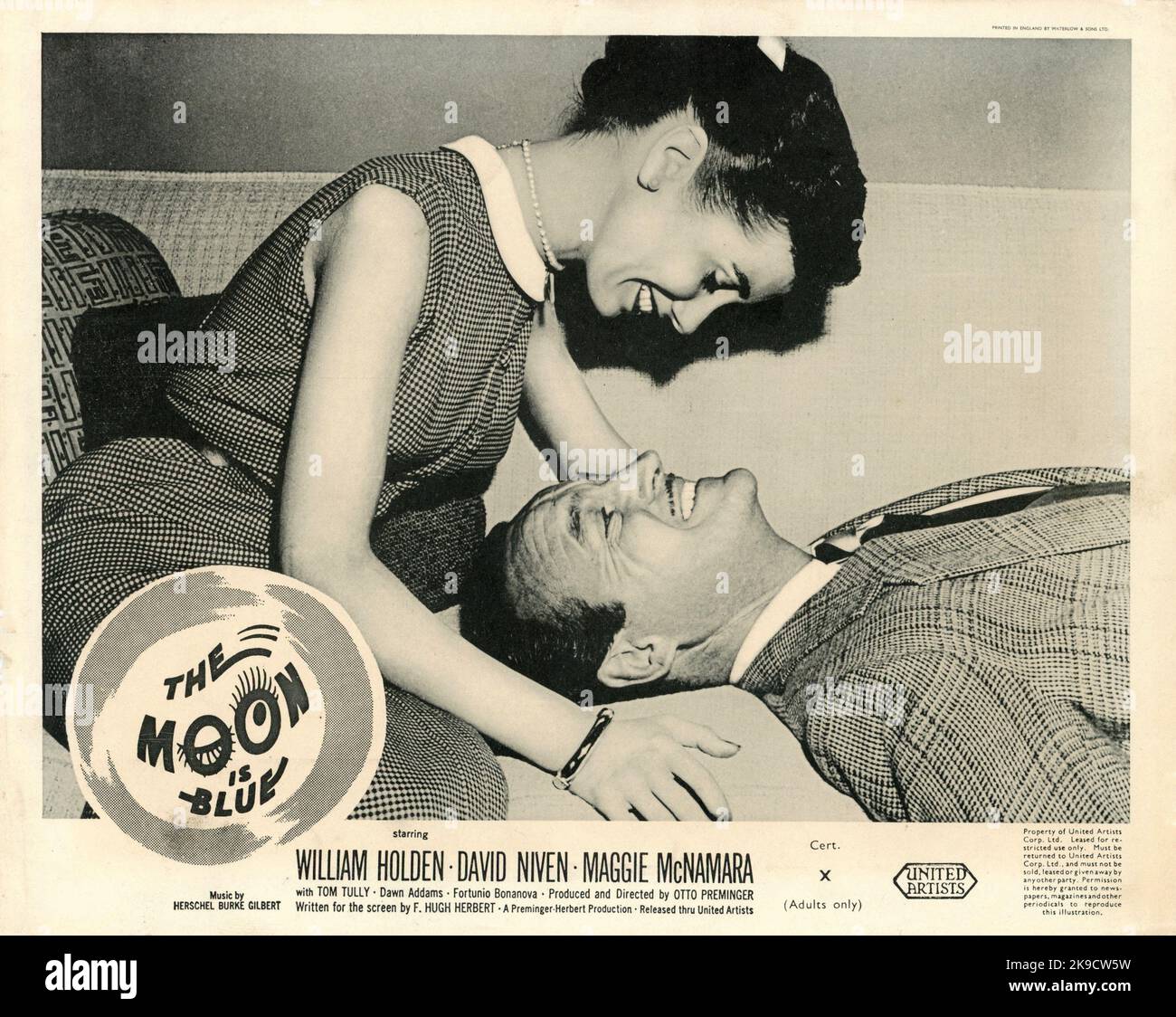 MAGGIE McNAMARA and DAVID NIVEN in THE MOON IS BLUE 1953 director OTTO ...
