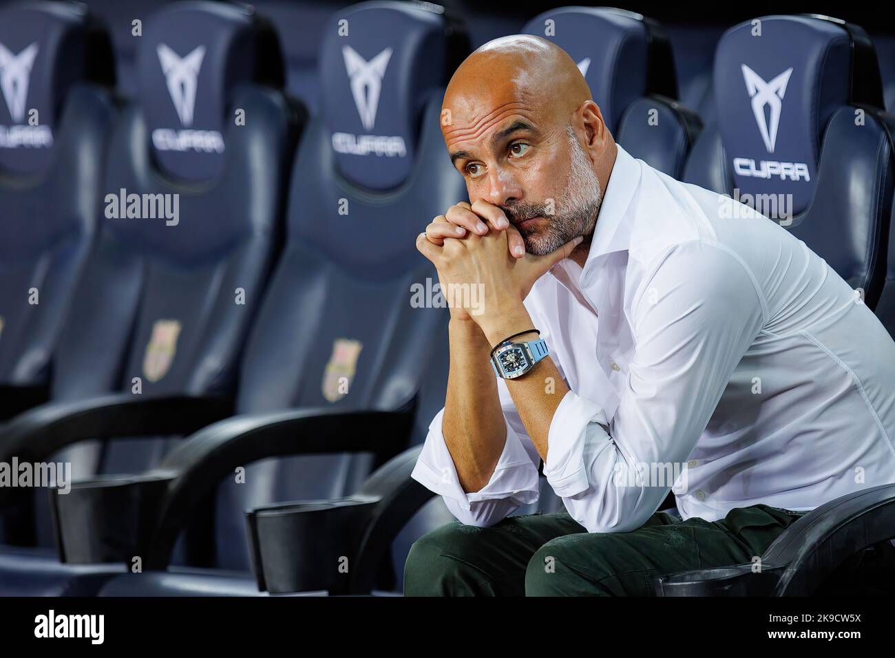 BARCELONA - AUG 24: Josep Pep Guardiola in action during the friendly ...