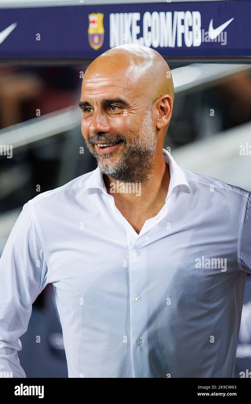 BARCELONA - AUG 24: Josep Pep Guardiola in action during the friendly ...