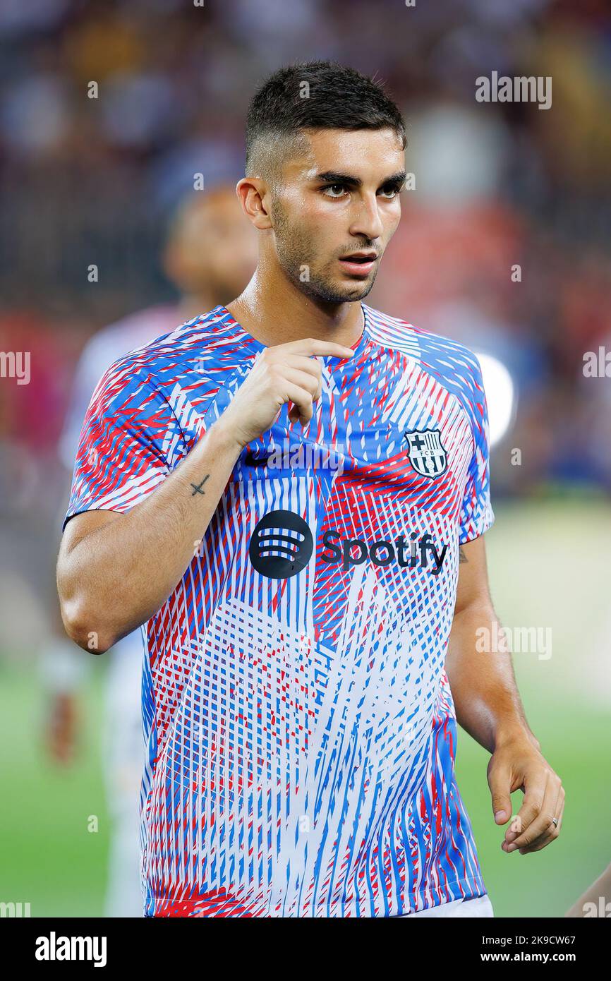 BARCELONA - AUG 24: Ferran Torres in action during the friendly match ...