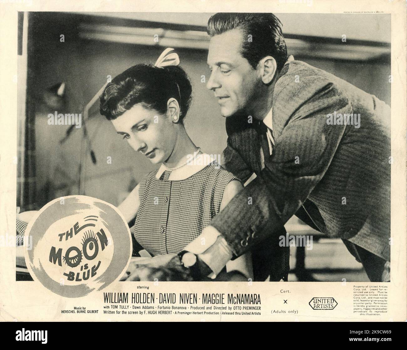 MAGGIE McNAMARA and WILLIAM HOLDEN in THE MOON IS BLUE 1953 director ...