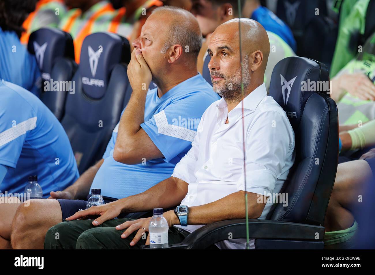 BARCELONA - AUG 24: Josep Pep Guardiola in action during the friendly ...