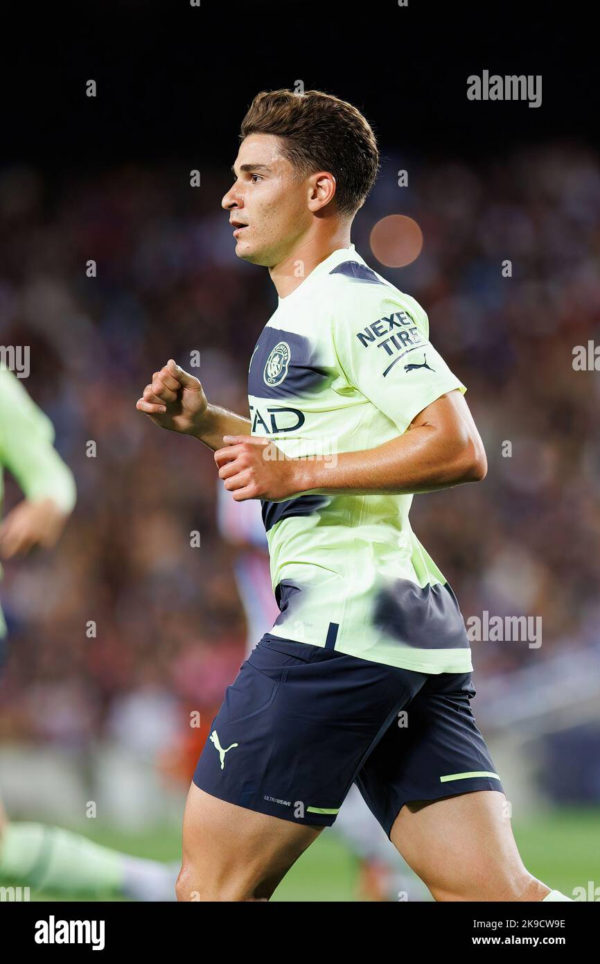 BARCELONA - AUG 24: Julian Alvarez in action during the friendly match ...