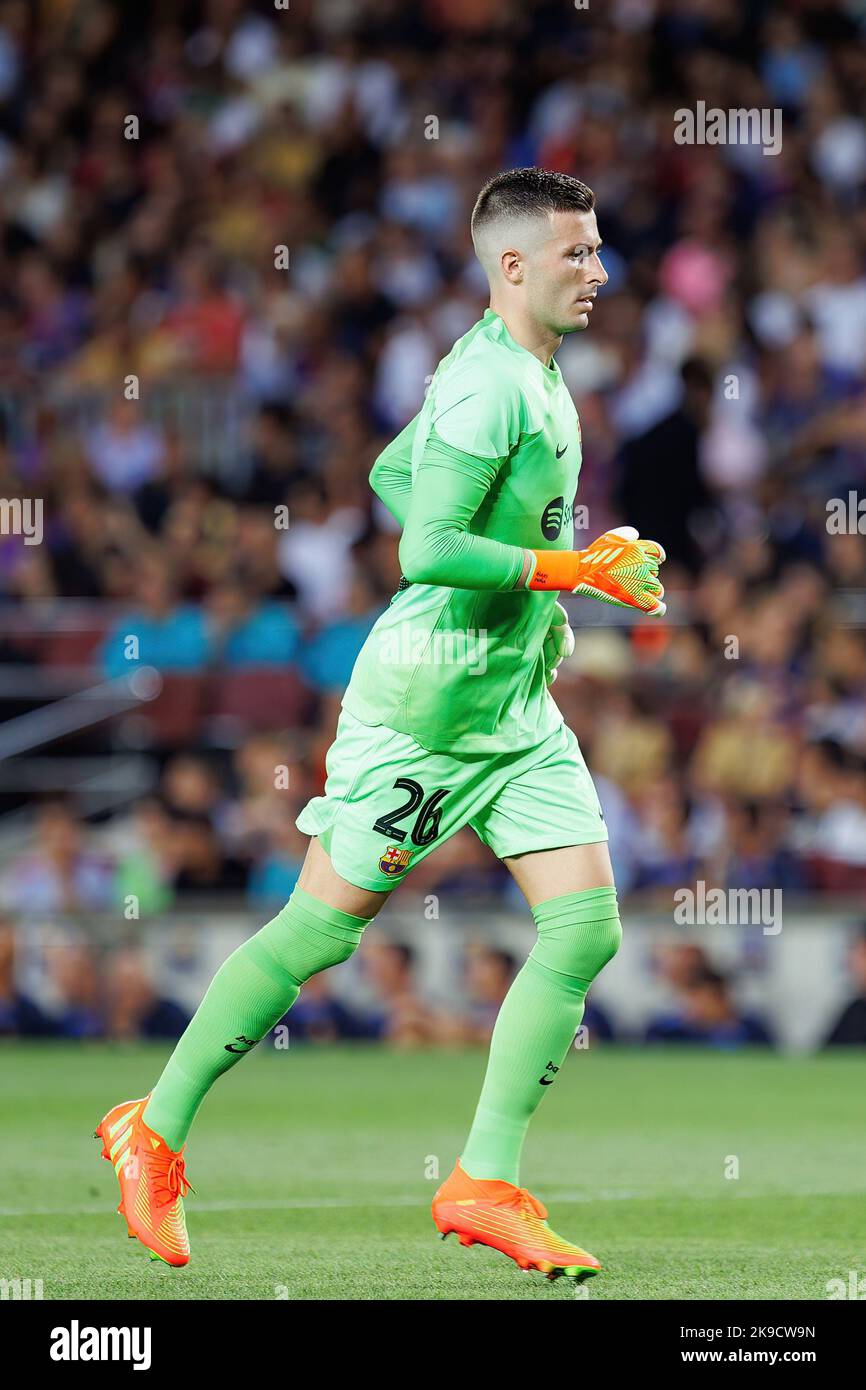 BARCELONA - AUG 24: Inaki Pena in action during the friendly match ...