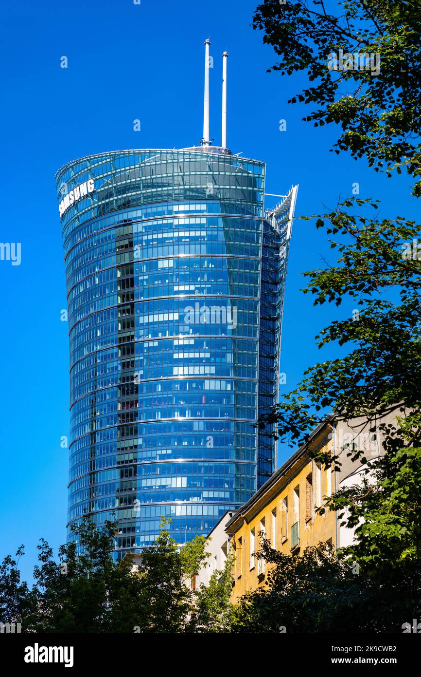 Warsaw, Poland - July 3, 2022: Warsaw Spire office tower by Ghelamco ...