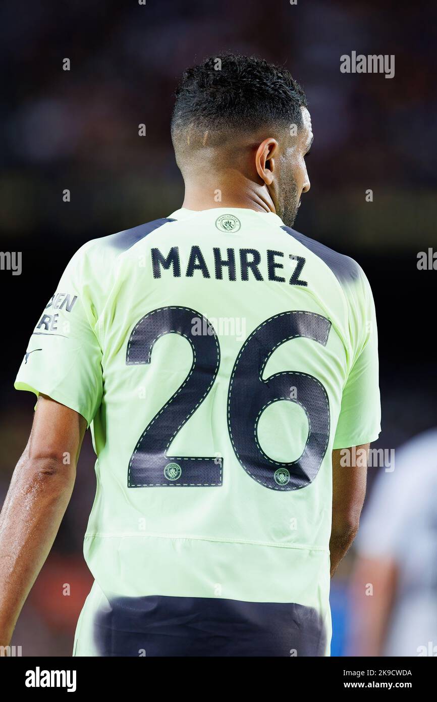 BARCELONA - AUG 24: Riyad Mahrez in action during the friendly match ...