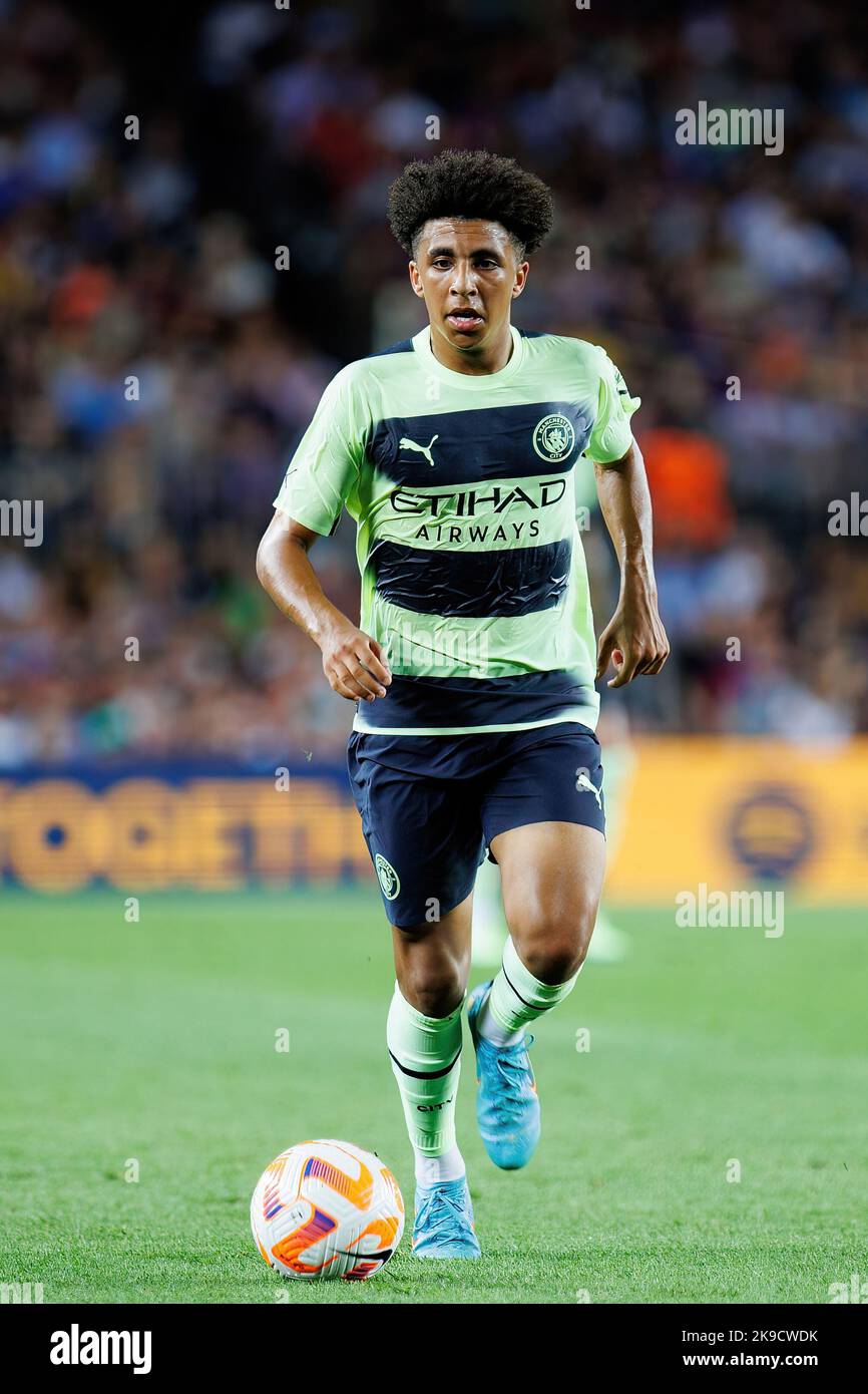 BARCELONA - AUG 24: Rico Lewis in action during the friendly match ...