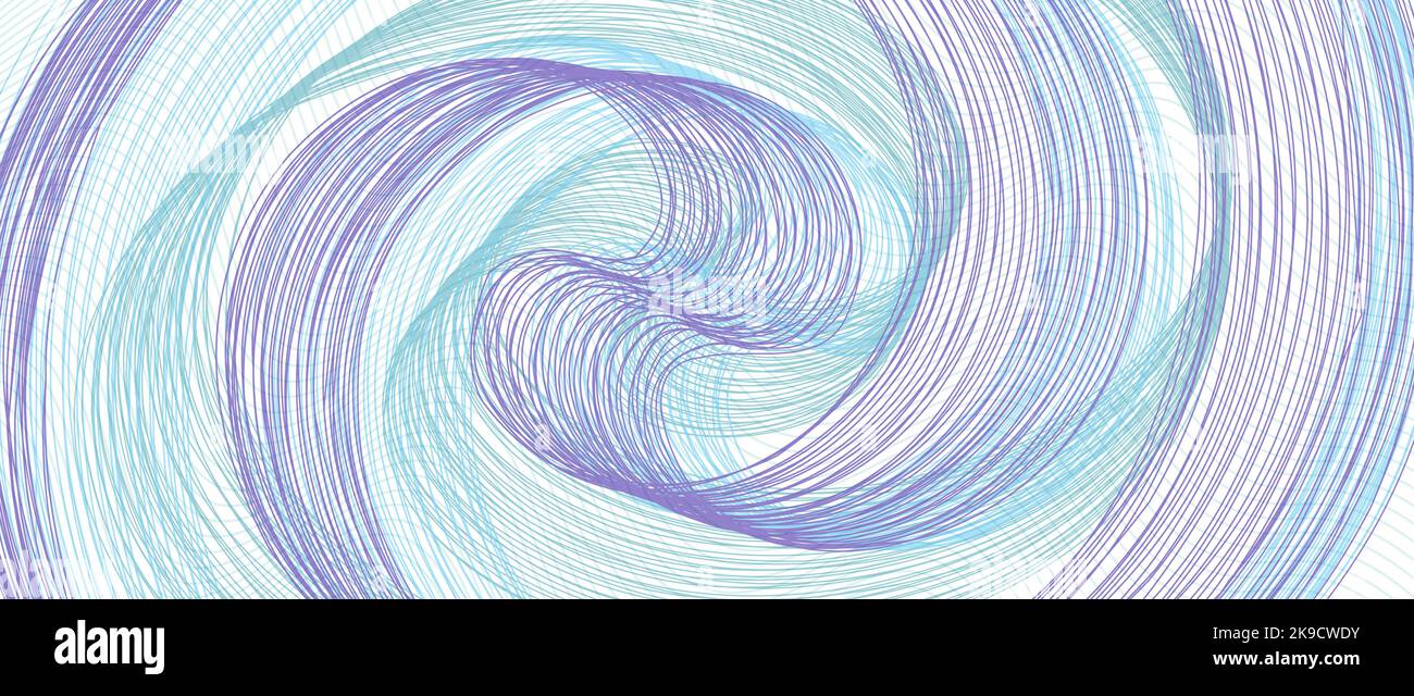 Technology swirl pattern. Purple, light blue, green squiggle lines ...