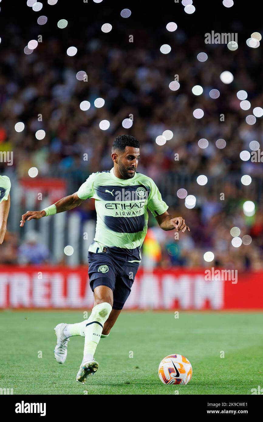 BARCELONA - AUG 24: Riyad Mahrez in action during the friendly match ...